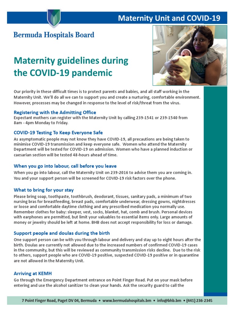 Maternity Guidelines During The COVID-19 Pandemic | PDF | Childbirth ...