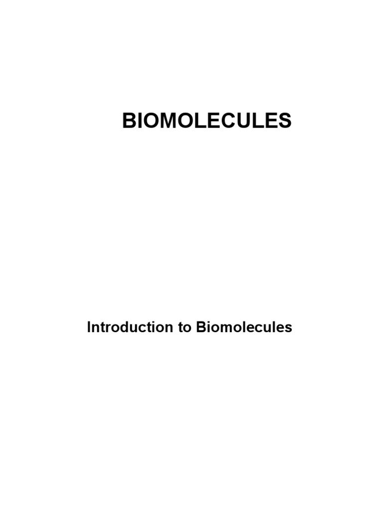 An Introduction | PDF | Macromolecules | Biomolecules