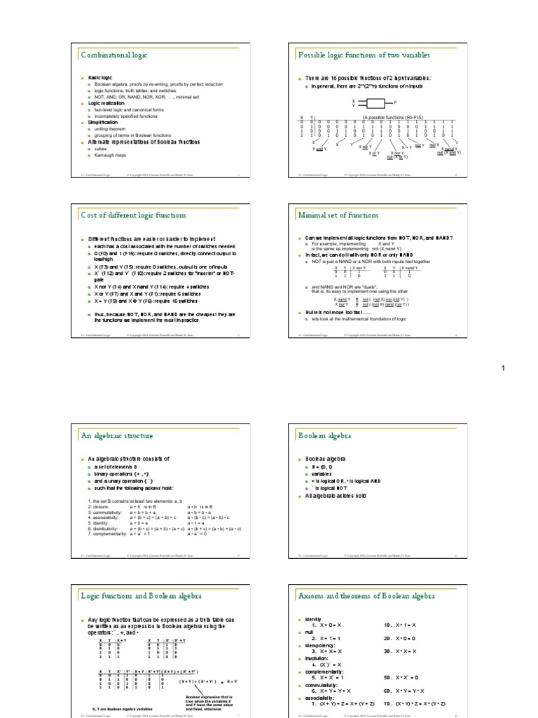 Combinational Logic | PDF | Logic Gate | Boolean Algebra
