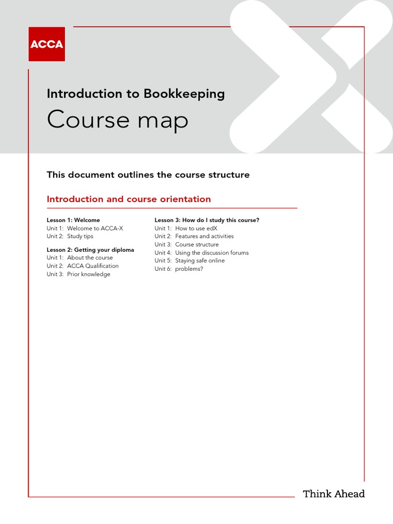 Introduction To Bookkeeping FA1 Course Map PDF | Download Free PDF ...