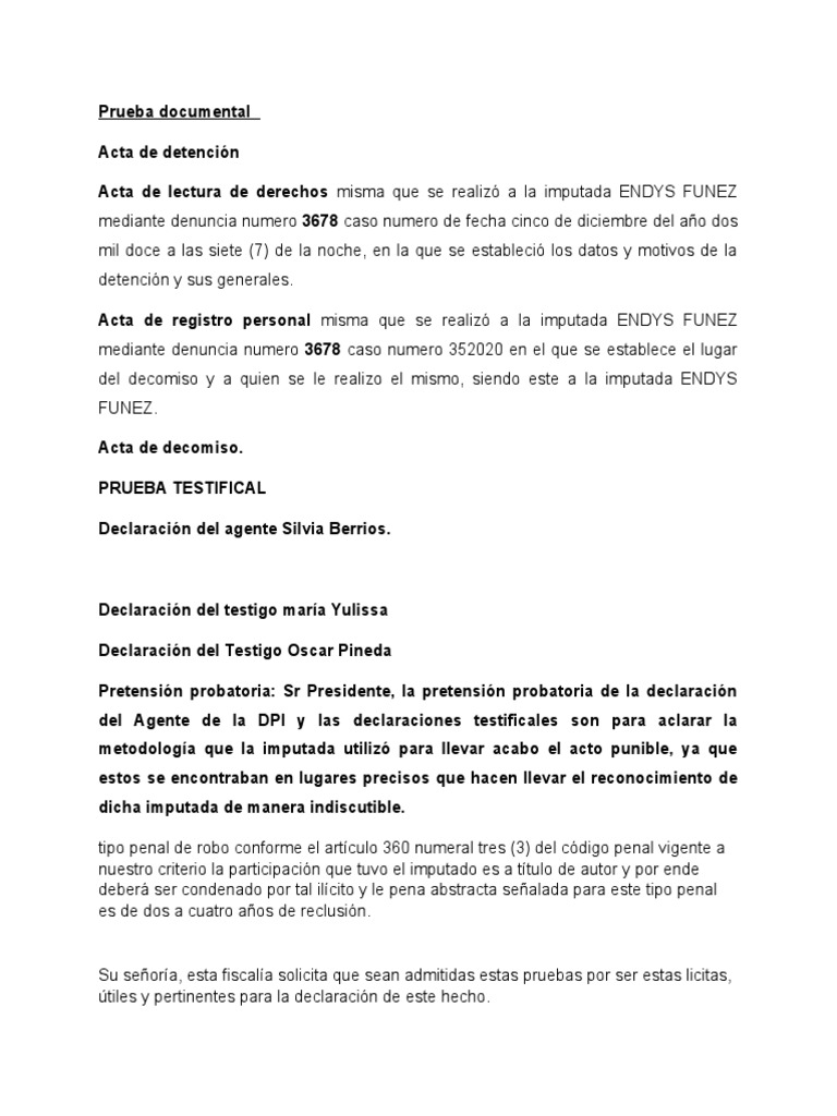 Prueba Documental | PDF