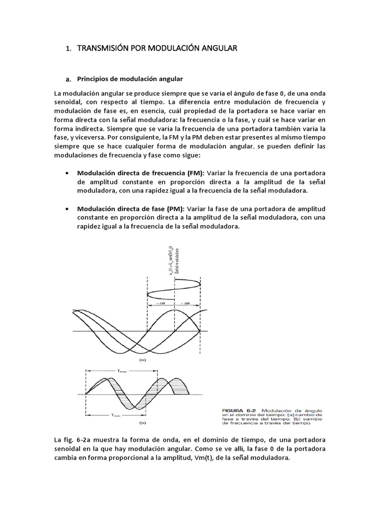 Transmisión Por Modulación Angular PDF | PDF | Modulación de frecuencia ...