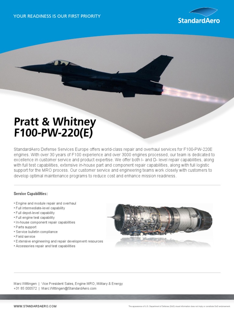 F100-PW-220E Engine Repair Services | PDF