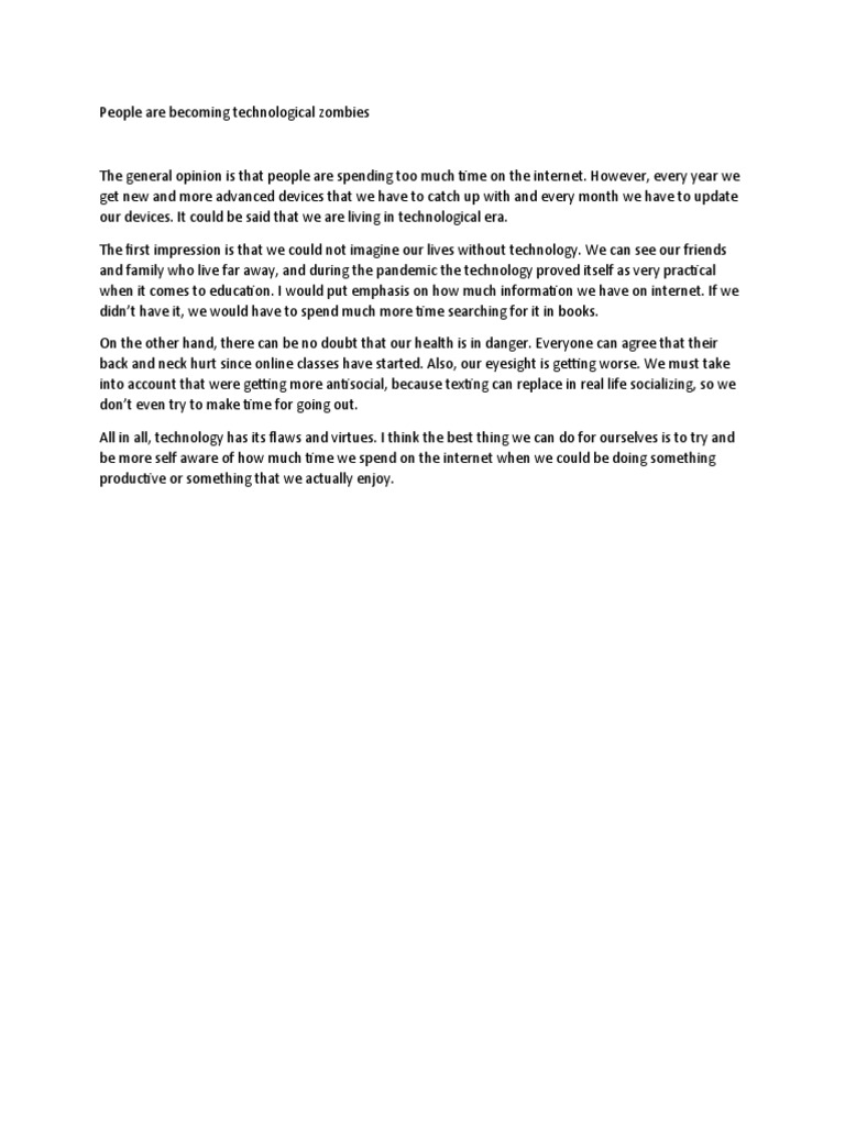 People Are Becoming Technological Zombies | PDF