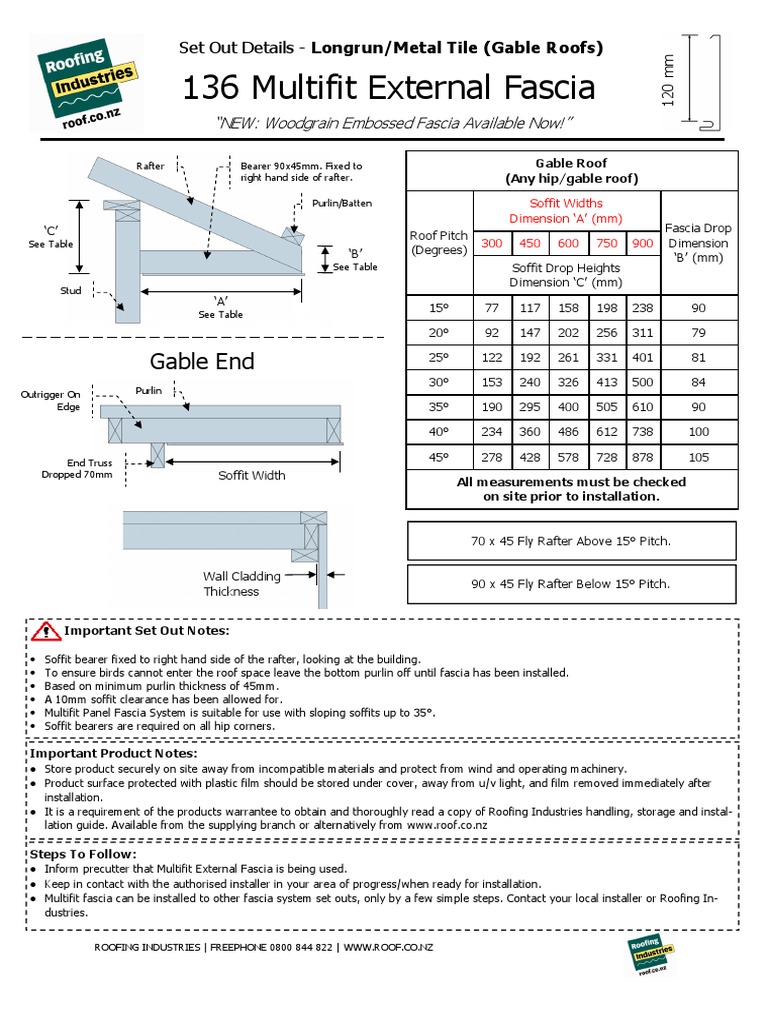 136 Multifit External Fascia: Gable End | Download Free PDF | Roof ...