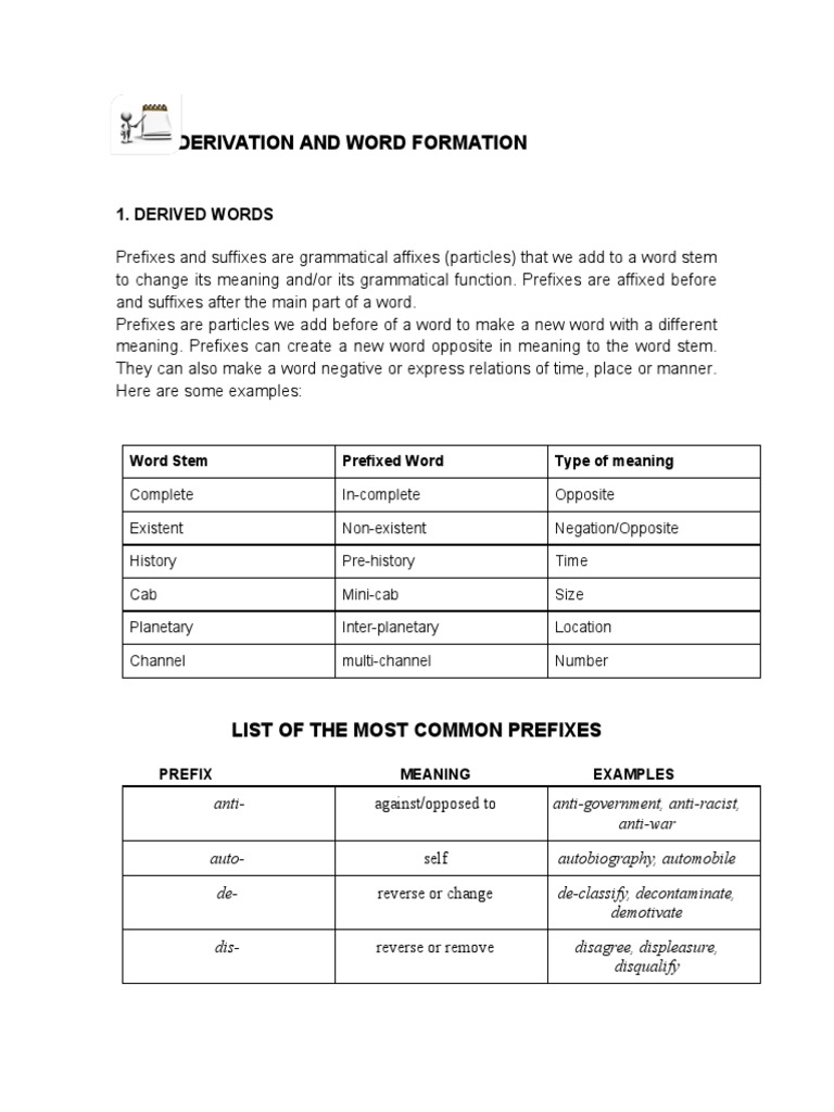 Derivation and Word Formation | PDF | Exergy | Heat