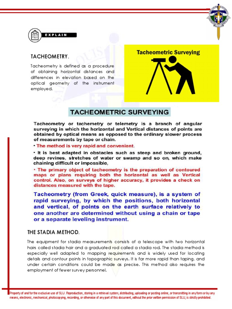 Tacheometry | PDF | Surveying | Distance