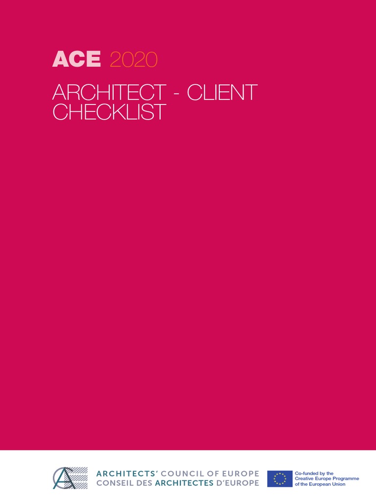 Architect - Client Checklist: Architects' Architectes | PDF | Architect ...
