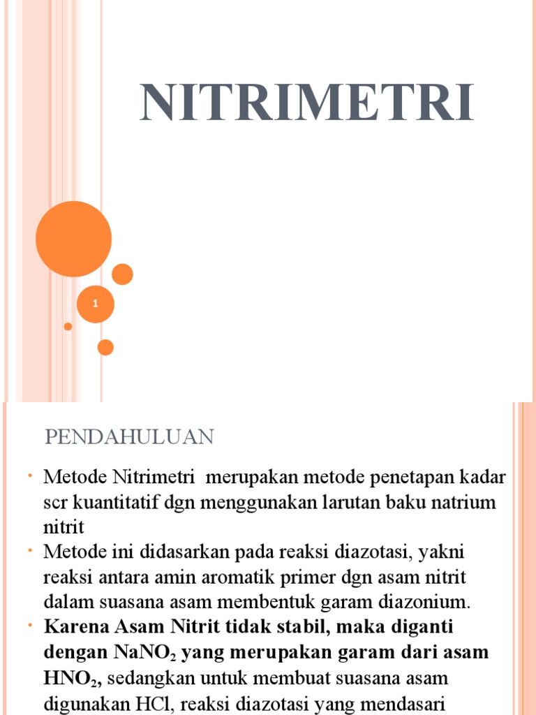 Nitrimetri | PDF