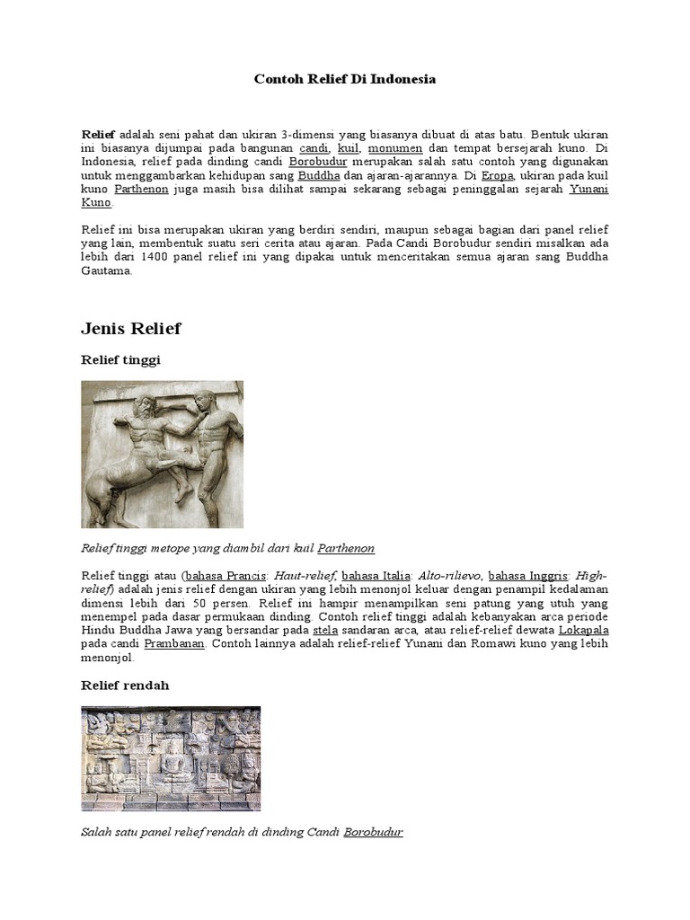 Contoh Relief Di Indonesia | PDF