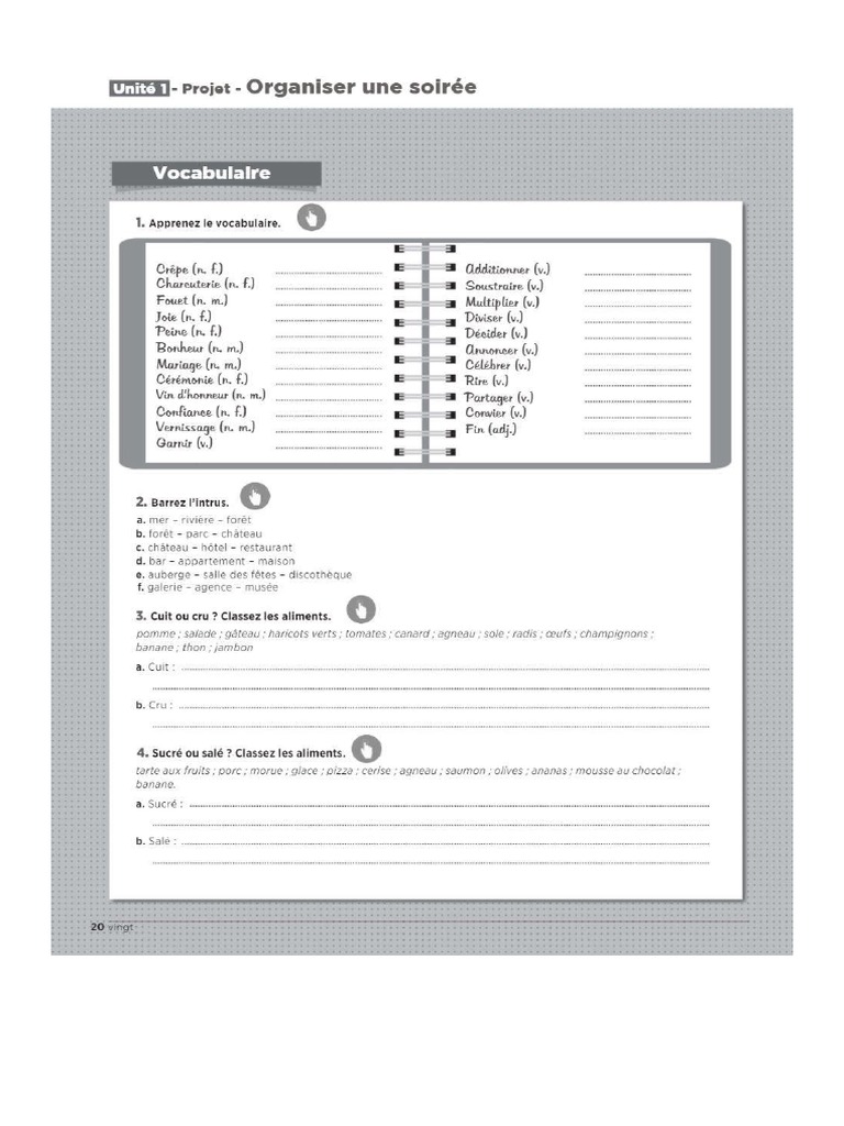 Cahier Tendances A2 Unite 1 Projet | PDF
