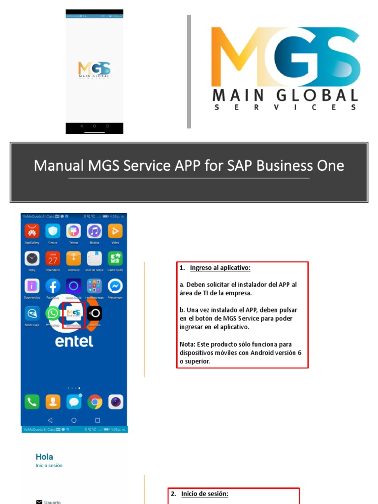 Manual MGS Service APP | PDF | Aplicación movil | Software