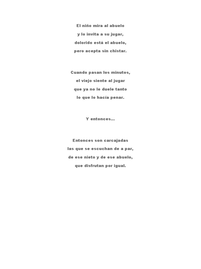 Un Poema Para Mi Abuelo