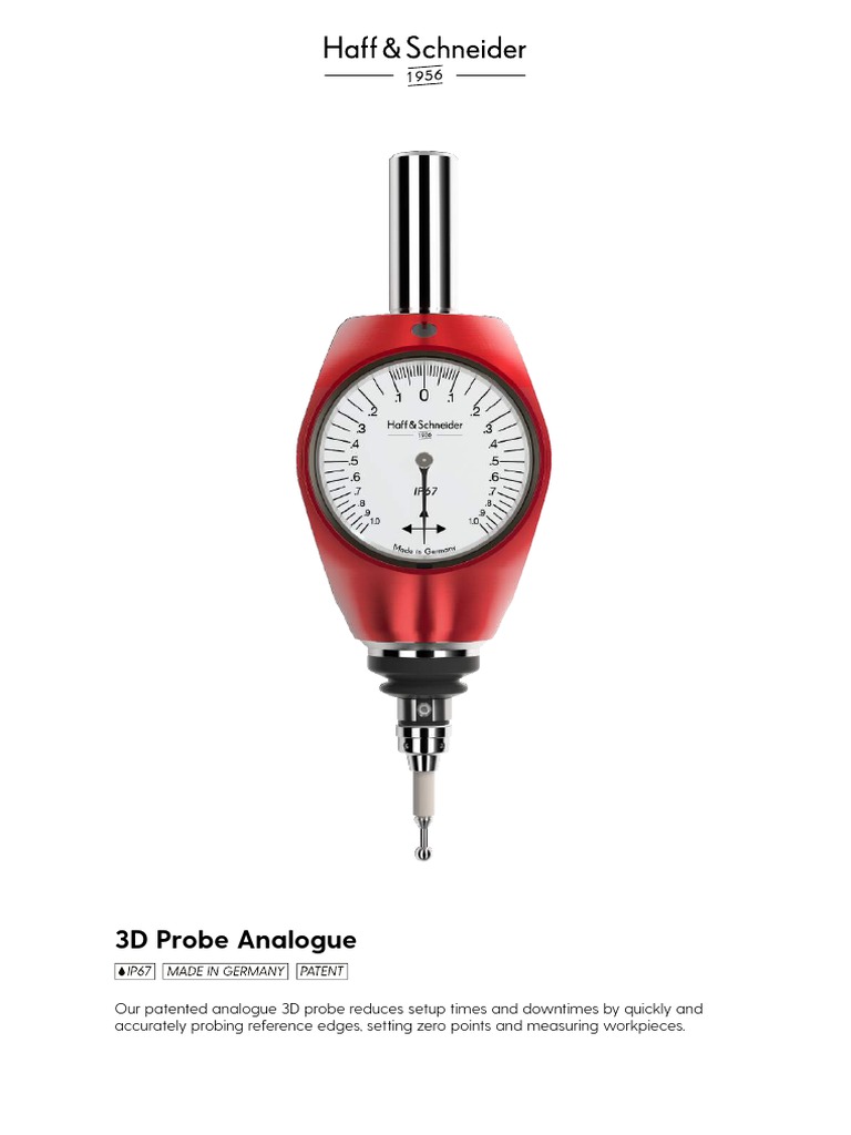 Brochure 3D-Probe Analogue EN-1 | PDF | Tools | Manufactured Goods