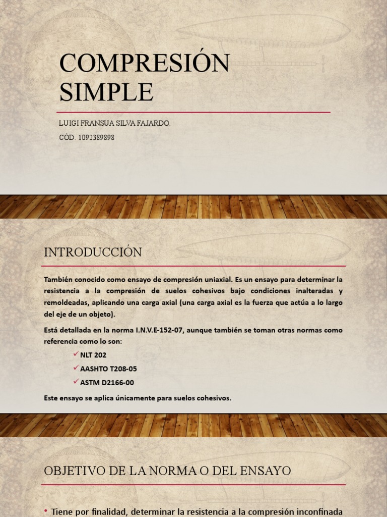 Compresión Simple | PDF | Permeabilidad (Ciencias de la Tierra ...