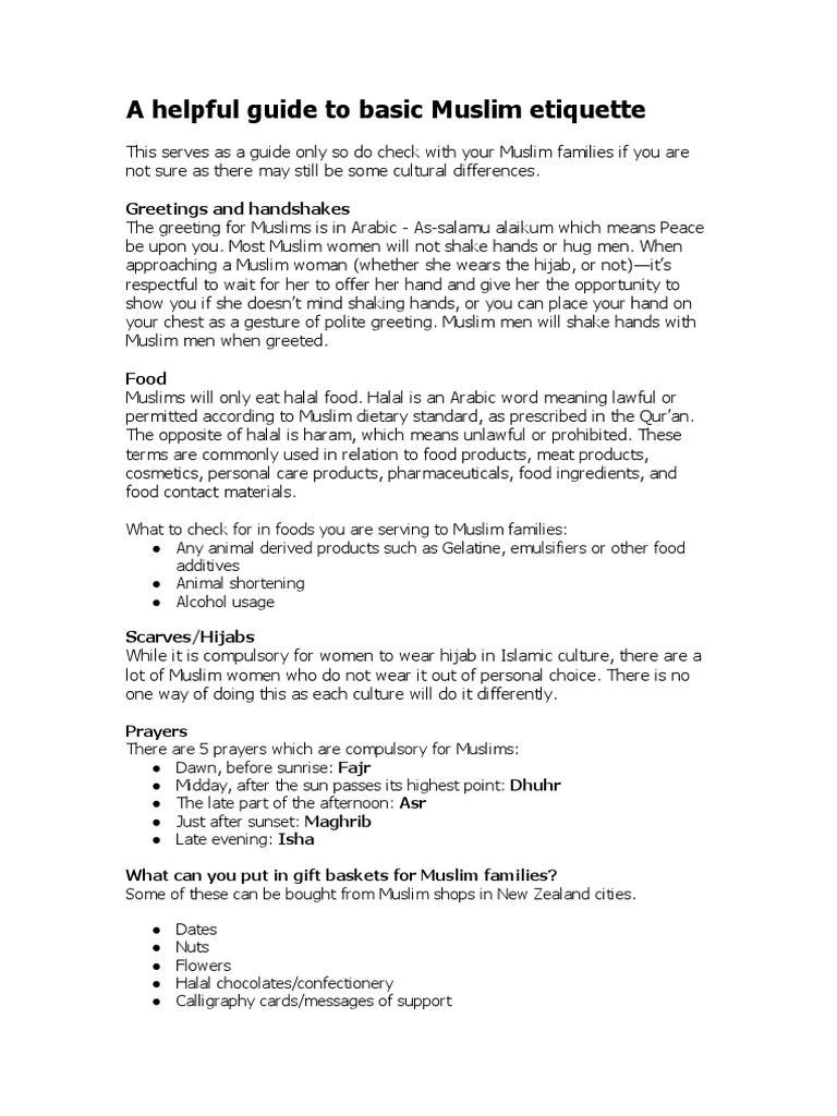 A Helpful Guide To Basic Muslim Etiquette: Greetings and Handshakes ...