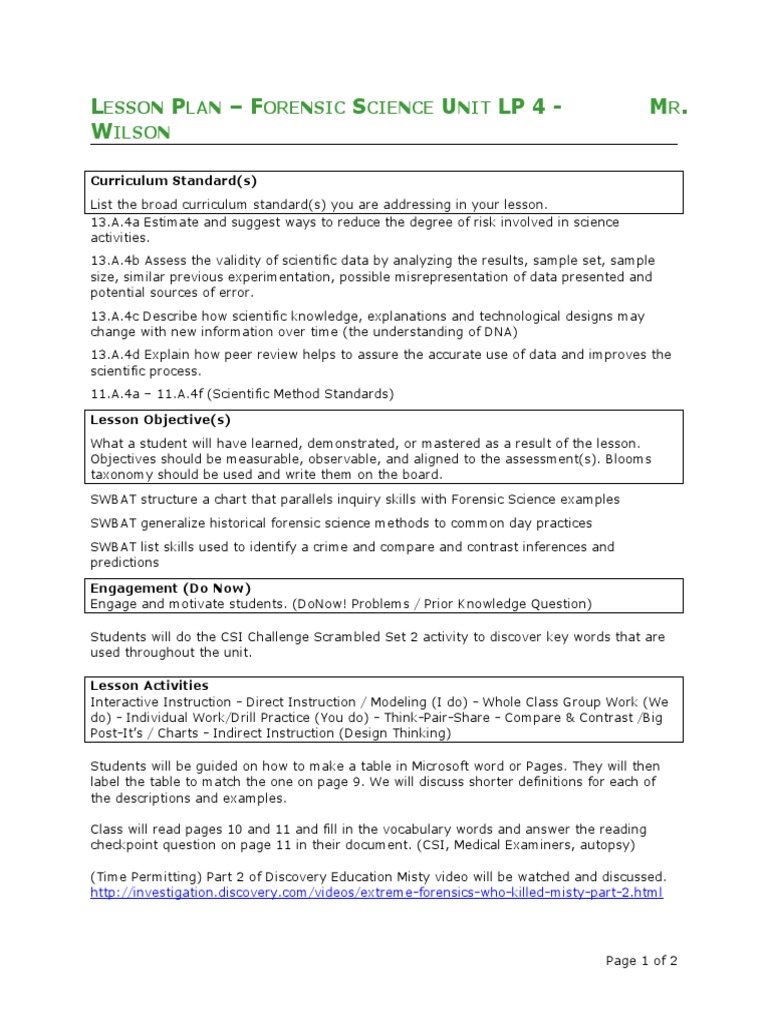 Forensic Science 101 | PDF | Educational Assessment | Forensic Science