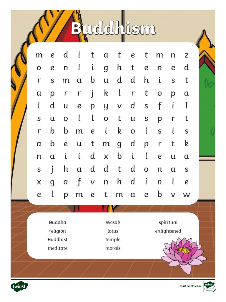 ks1 Buddhism Word Search | PDF