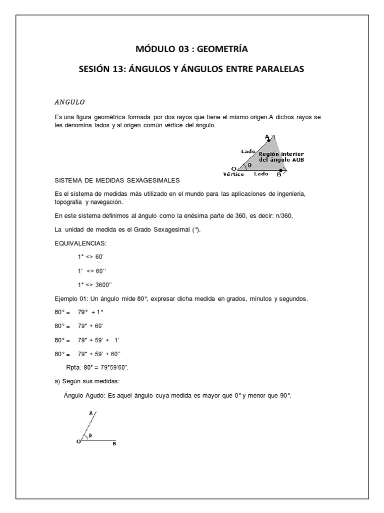 Ejercicios de Ángulos y Paralelas | PDF | Ángulo | Perpendicular