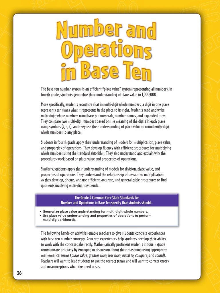 Number and Operations in Base Ten: Place Value, Greater Than, Less Than ...