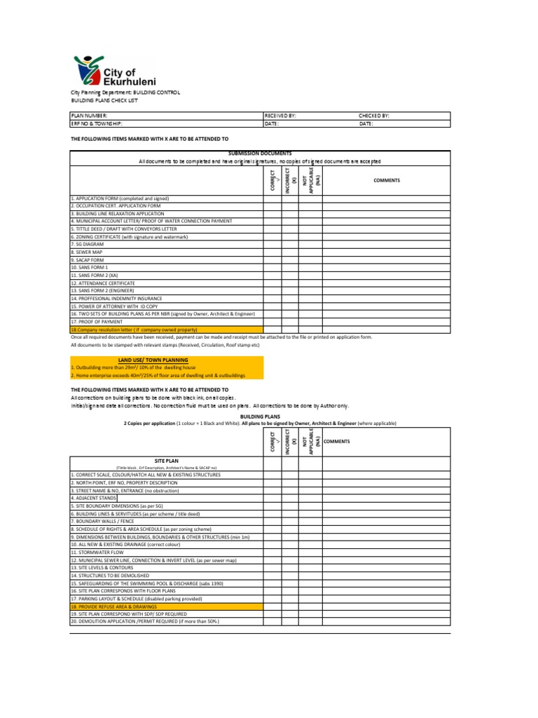 Building Plan CHECKLIST | PDF | Roof | Stairs