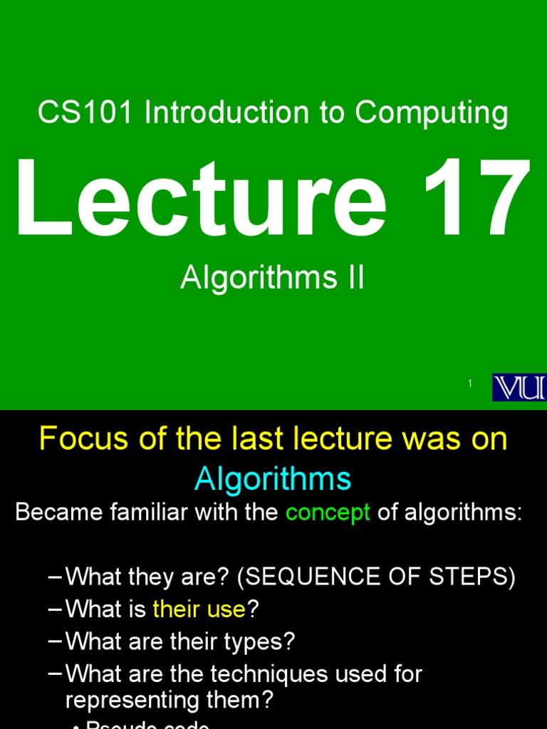 Cs101 Introduction To Computing Algorithms Ii Pdf Algorithms Programming Language 5368