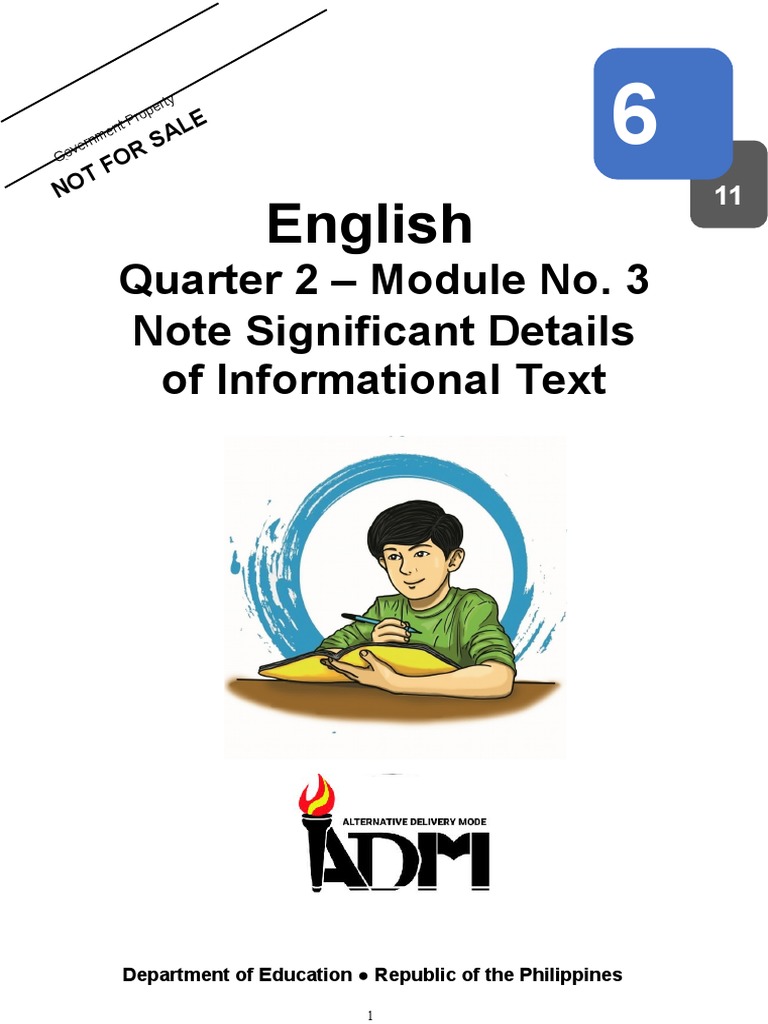 English6 - Q2 - Module3 - Noting Significant Details - Version 3 | PDF | Anger | Dream