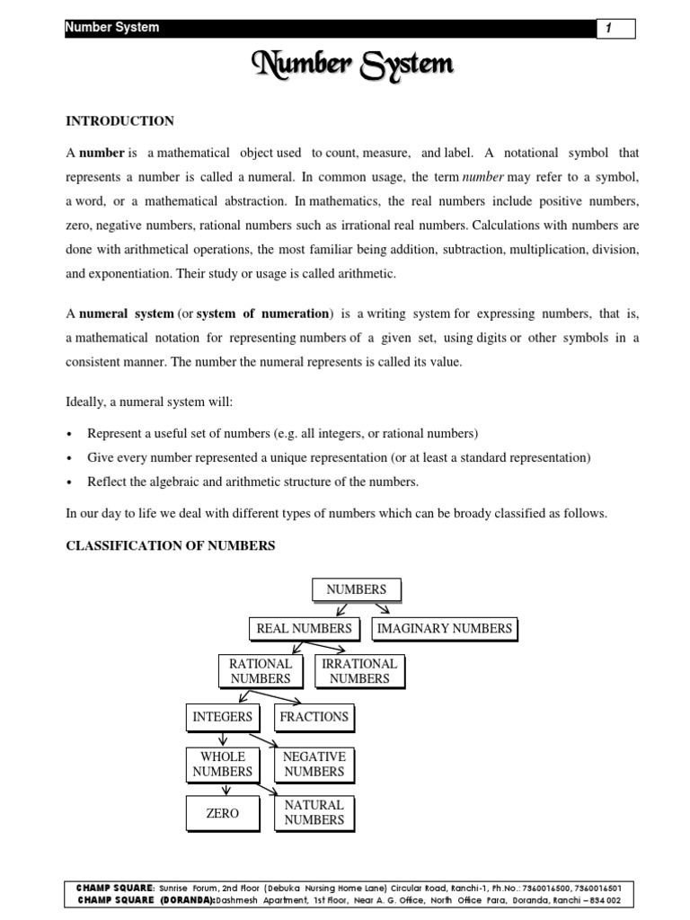 Understanding Number Systems | PDF | Numbers | Real Number