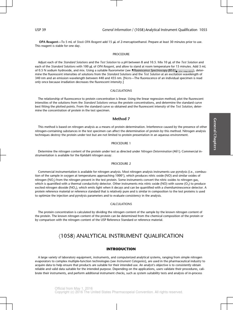 USP1058 - Analytical - Instruments Qualification PDF | PDF ...