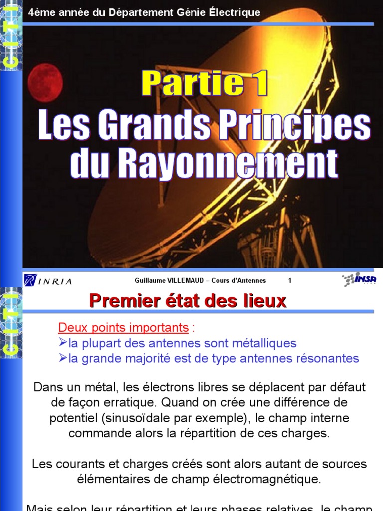 1 - Les Grands Principes Du Rayonnement | PDF | Antenne (Radio ...
