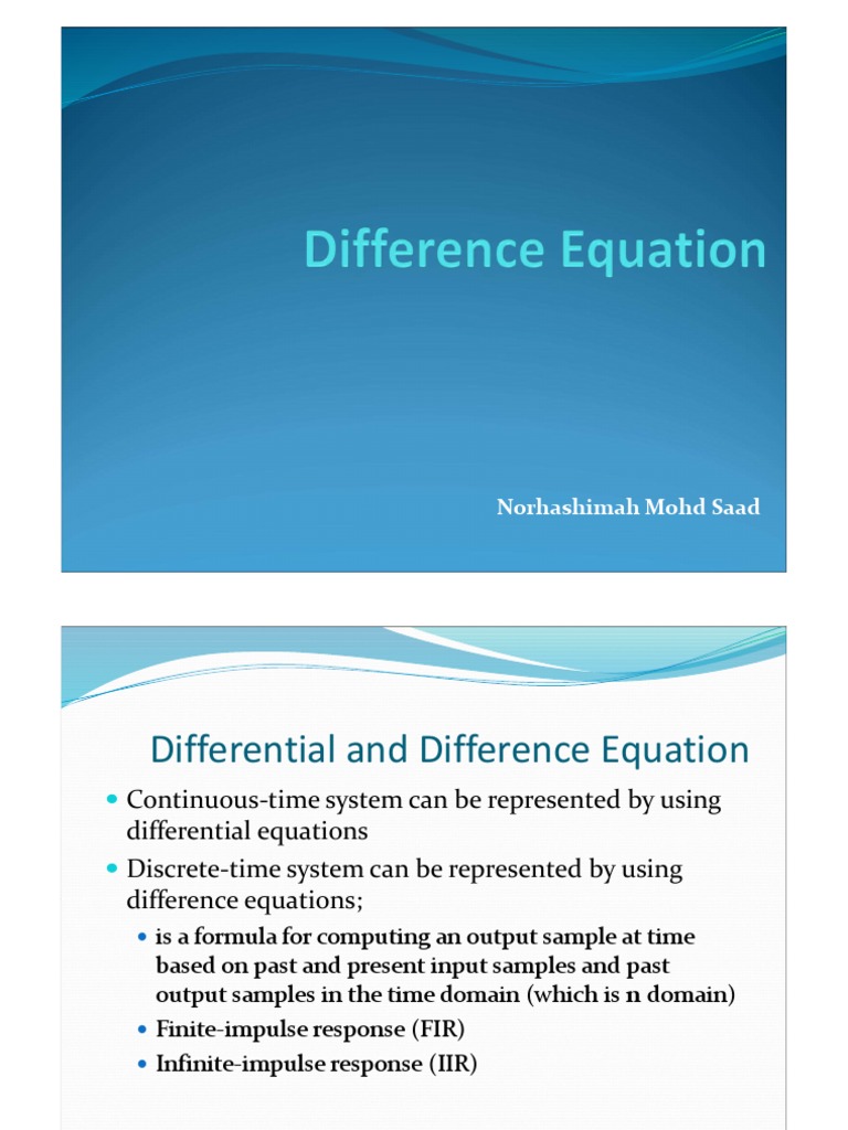 Chapter 5b Difference Equation | PDF | Recurrence Relation | Theoretical Computer Science