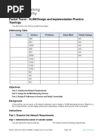 11.10.1 Packet Tracer - Design and Implement A VLSM Addressing Scheme - ILM | PDF | Ip Address ...