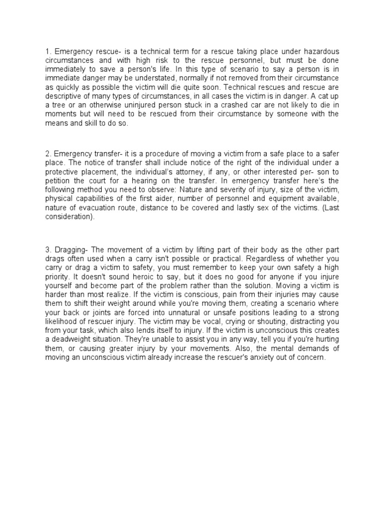 Emergency Rescue - Docs | PDF | Emergency | Shoulder