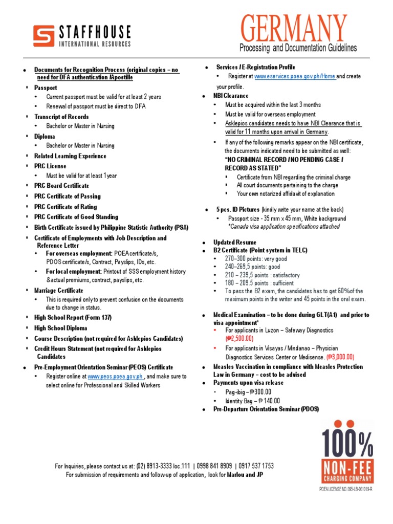 Germany: Processing and Documentation Guidelines | PDF | Passport ...