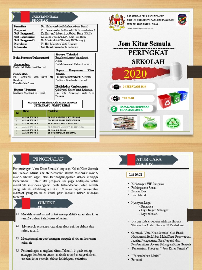 Buku Program Jom Kitar Semula 2020 | PDF