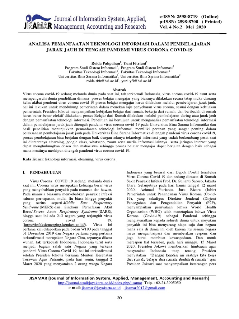 Roida Pakpahan, Yuni Fitriani: E-Mail: 30 | PDF