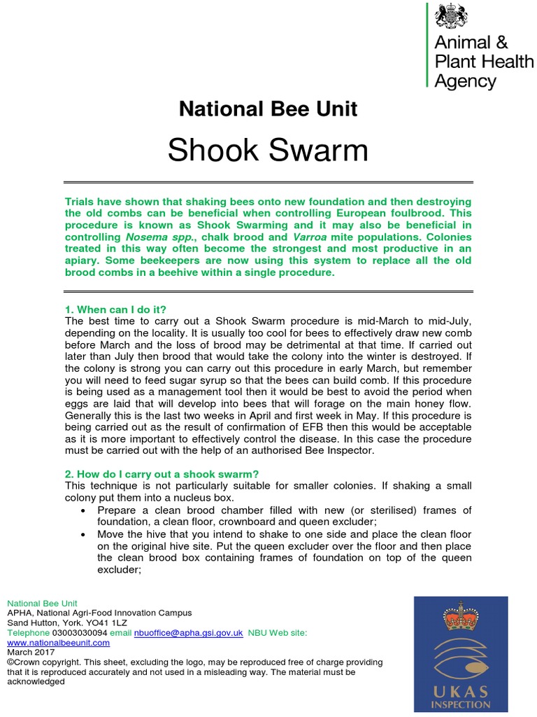 Shook Swarm PDF | PDF | Beekeeping | Bees