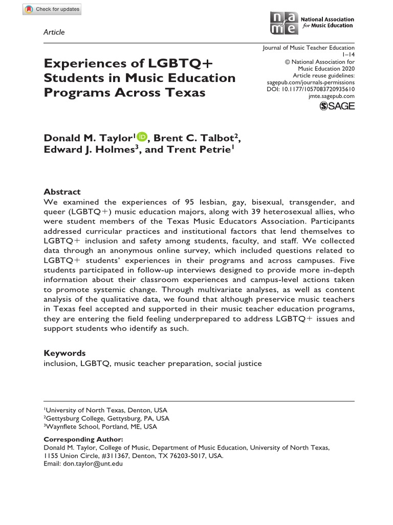 Experiences of LGBTQ | PDF | Lgbt | LGBTQIA+ Studies