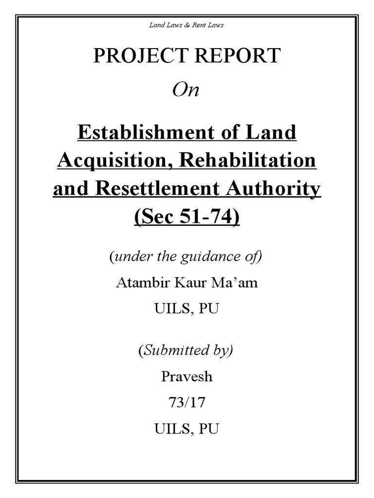 Establishment of Land Acquisition Authority | PDF | Judiciaries ...