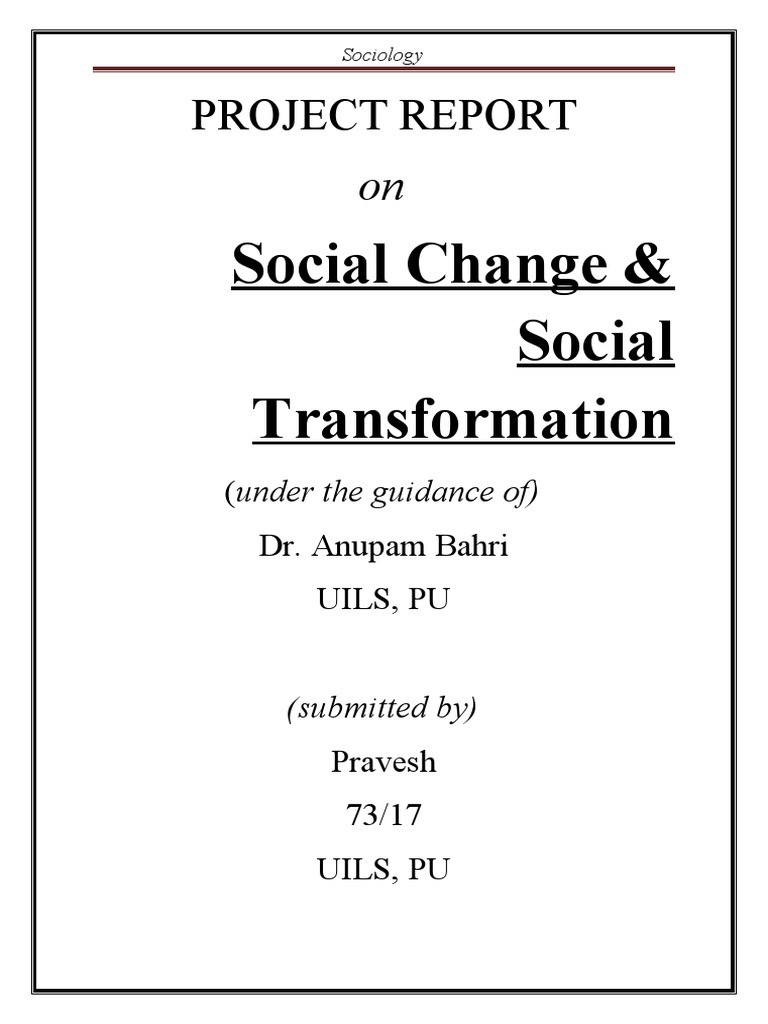 Social Change & Social Transformation | PDF | Behavioural Sciences