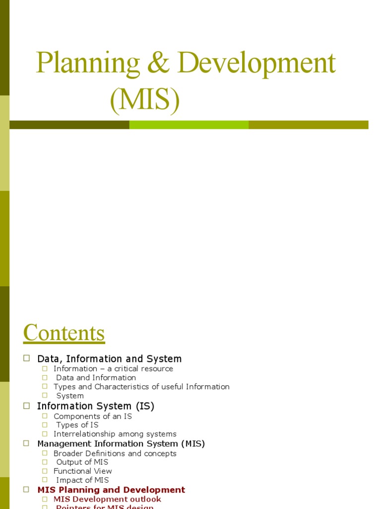 Planning & Development (MIS) | PDF | Software Development Process | System