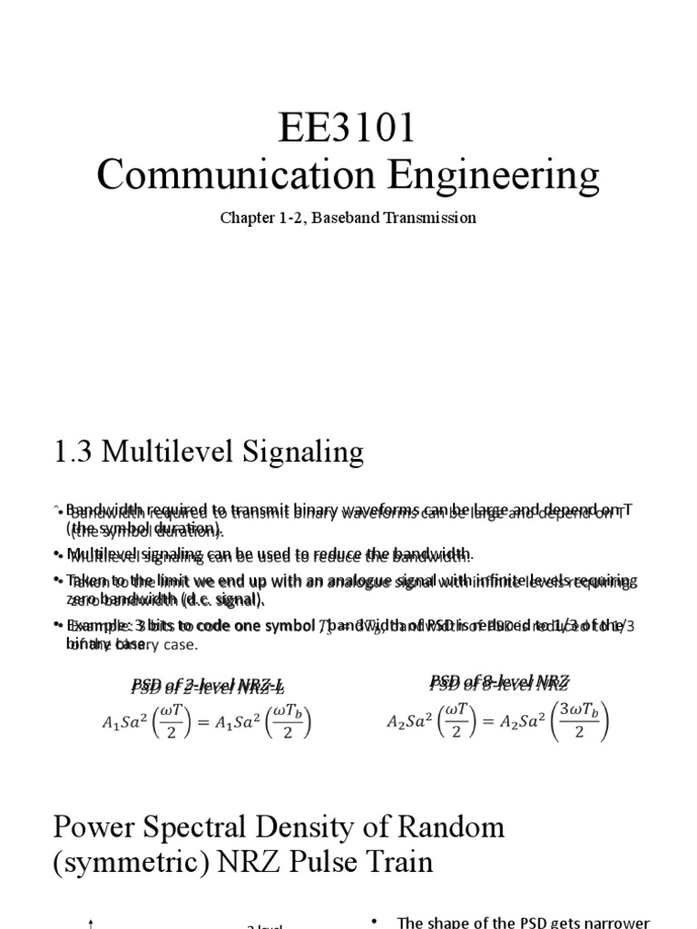 Communication Engineering Basics | PDF | Bandwidth (Signal Processing ...