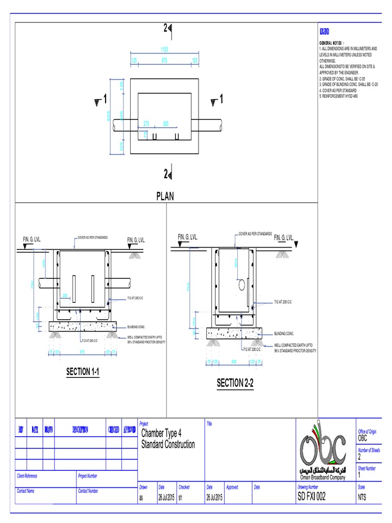SD-FXI-002 Chamber Sizes and Reinforcing details-TYPE - 4 | PDF | Nature