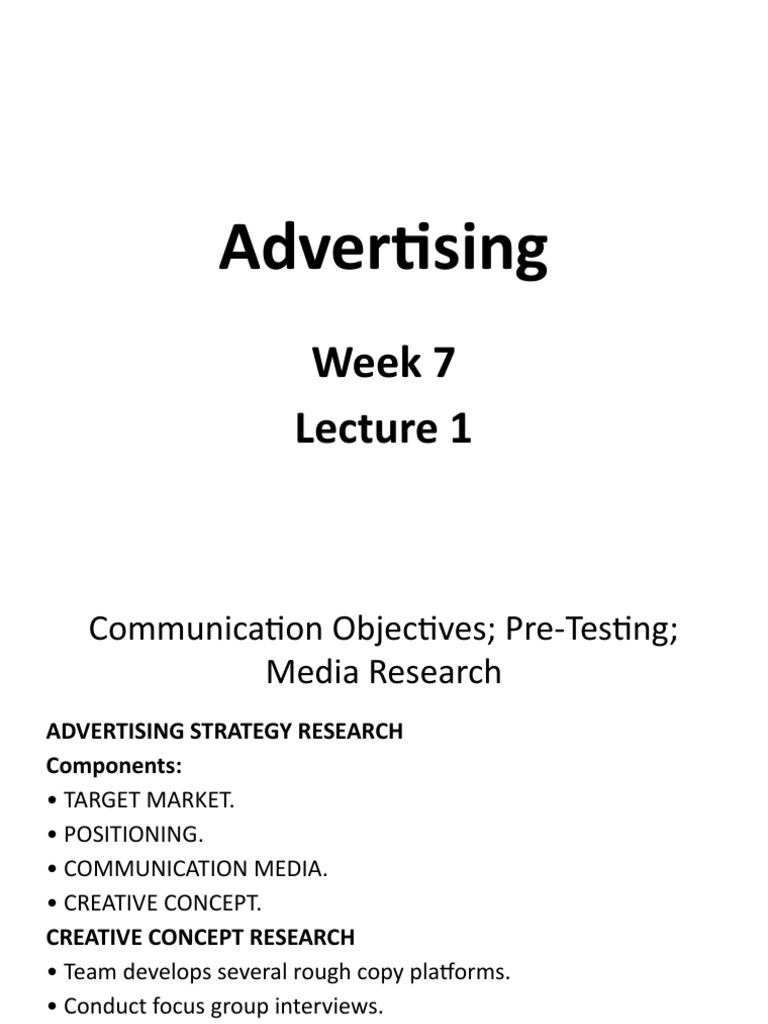 Week 7 Lect 1 | PDF | Advertising | Influence (Social And Political)
