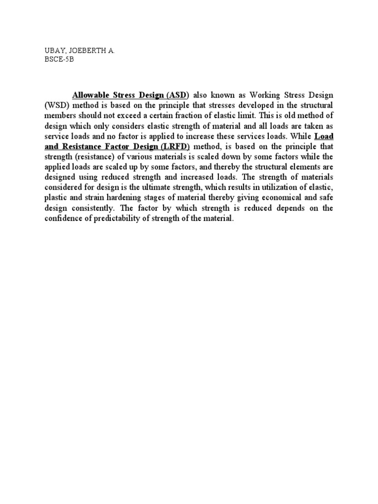 ASD vs LRFD Design Methods | PDF
