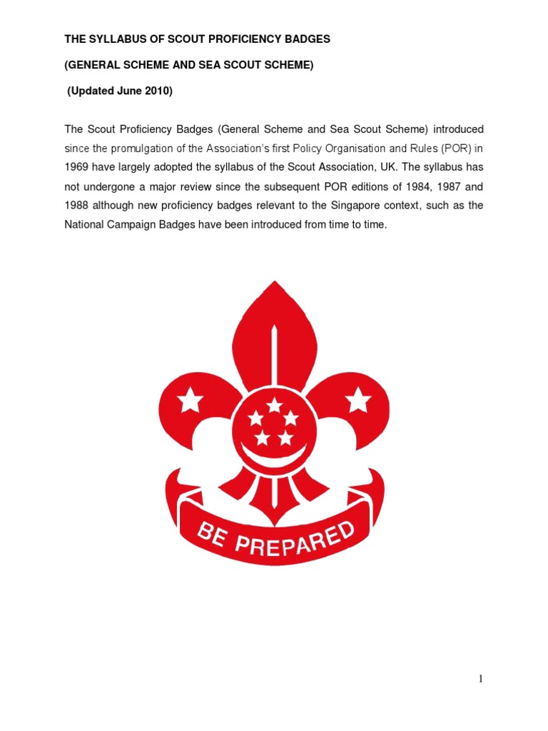 Scout Proficiency Badge Scheme PDF | PDF | Track And Field | Stars