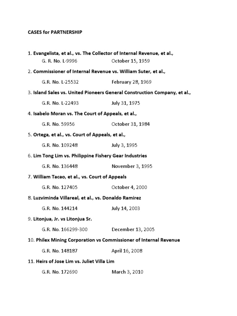 CASES For Partnership | PDF