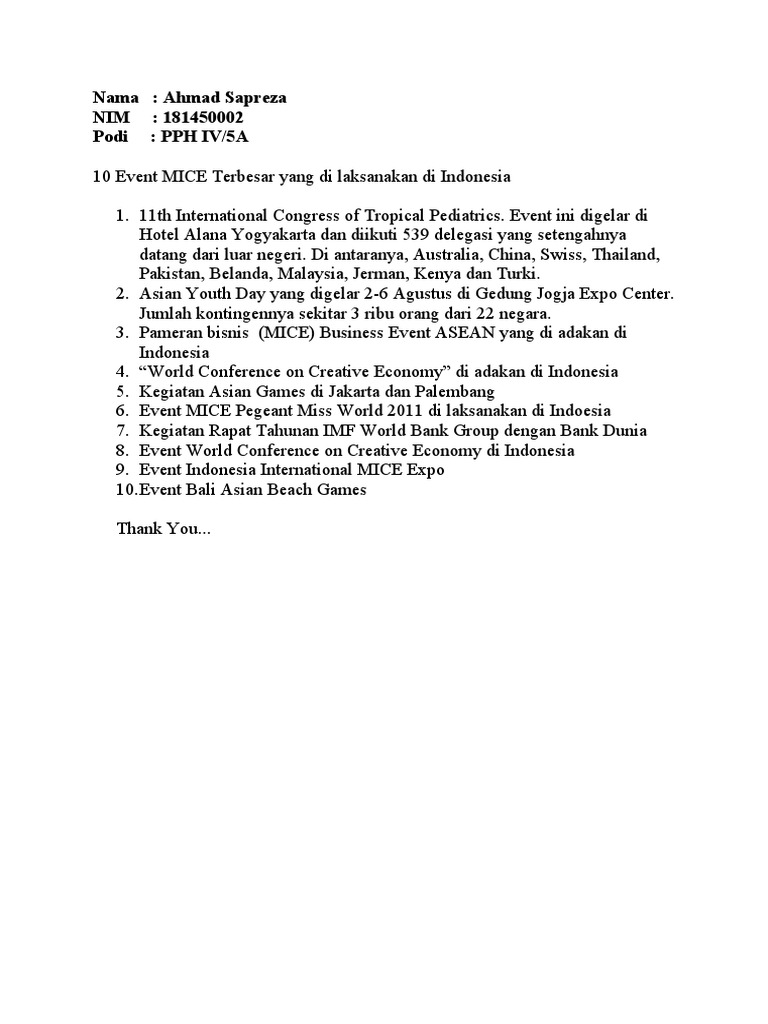 10 Event Mice Terbesar Di Indonesia | PDF | Seni