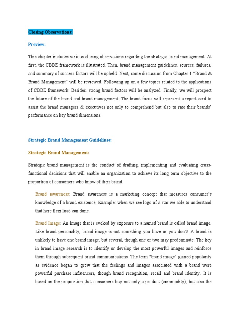 Brand Management Report 2 | PDF | Brand | Retail