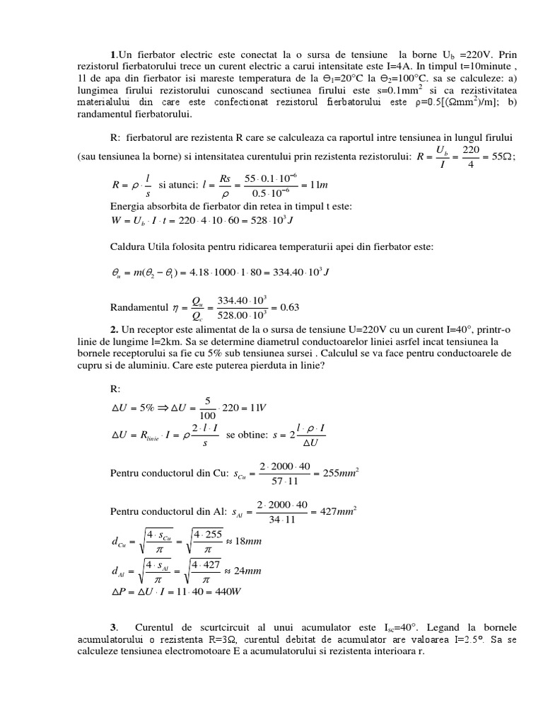 A2 Electrocinetica. | PDF